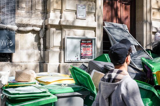 Trash Bins Seen Blocking Students Entrance Editorial Stock Photo ...