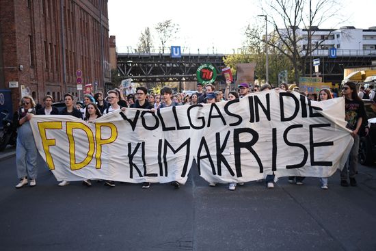 Protesters Walk Banner Reading Fdp Full Editorial Stock Photo - Stock ...