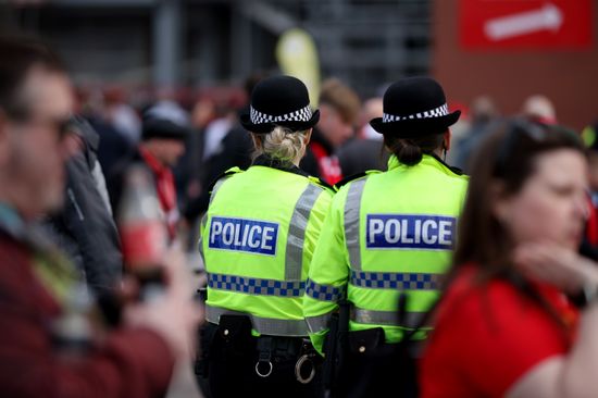 Police Officers On Patrol Outside Anfield Editorial Stock Photo - Stock ...