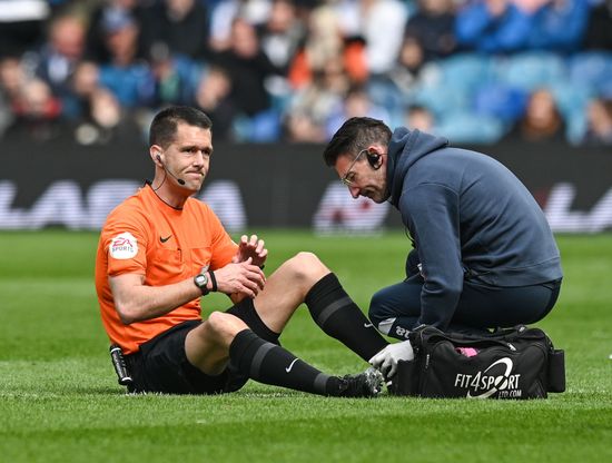 Referee Declan Bourne Goes Down Injured Editorial Stock Photo - Stock ...