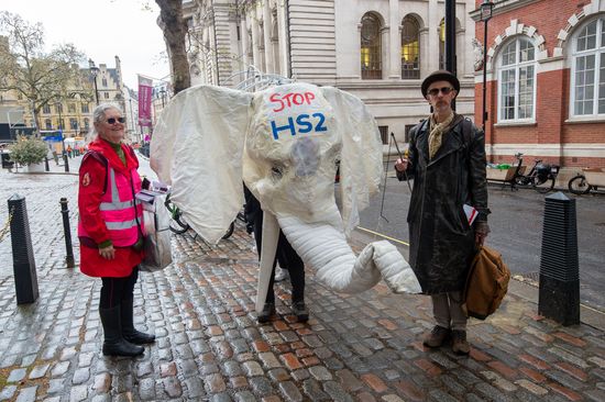 Nellie White Elephant Stop Hs2 Joined Editorial Stock Photo - Stock ...