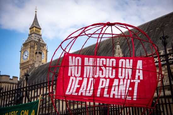 Banner Reading No Music On Dead Editorial Stock Photo - Stock Image ...