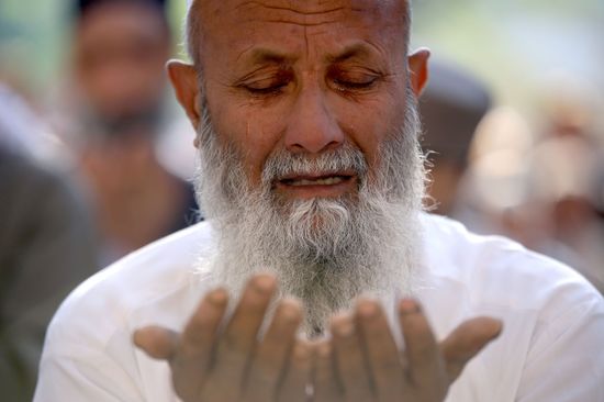 Pakistani Muslim Man Prays They Celebrate Editorial Stock Photo - Stock ...