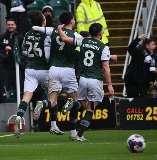 Goal Celebration Callum Wright Plymouth Argyle Editorial Stock Photo ...