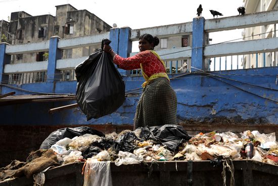 Woman Picks Plastic Waste Dumping Area Editorial Stock Photo - Stock ...