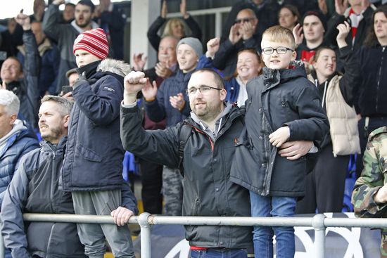 Crawley Fans Celebrate Full Time During Editorial Stock Photo - Stock ...