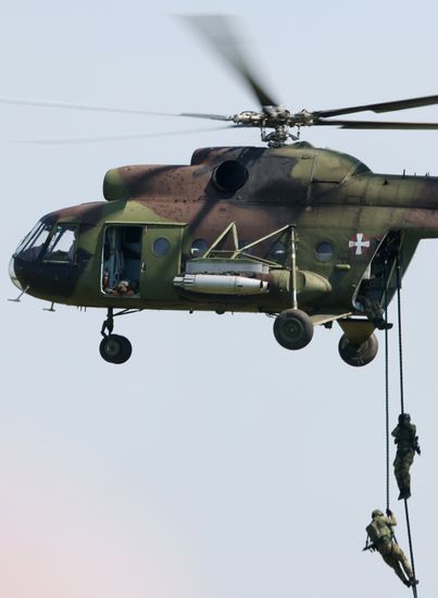 Serbian Army Special Forces Soldiers Abseil Editorial Stock Photo ...