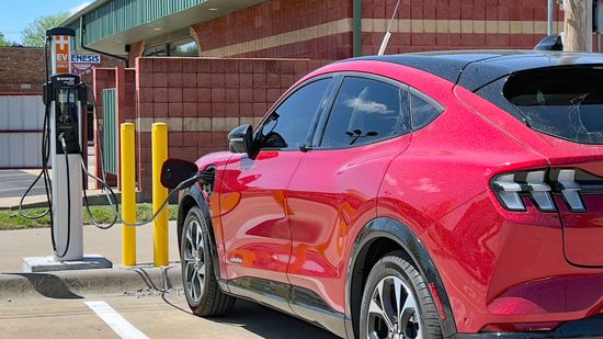 Brand New Red Ford Mustang Ev Editorial Stock Photo - Stock Image ...