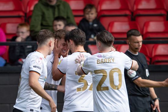 Callum Hendry Salford City Celebrates Scoring Editorial Stock Photo ...