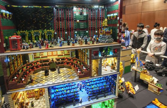Lego Installation Displayed Brickcan Lego Exhibition Editorial Stock ...