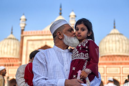 Muslim Man Plays His Kid Jama Editorial Stock Photo - Stock Image ...