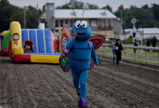 View Person Dressed Butterfly Running Hipodromo Editorial Stock Photo ...