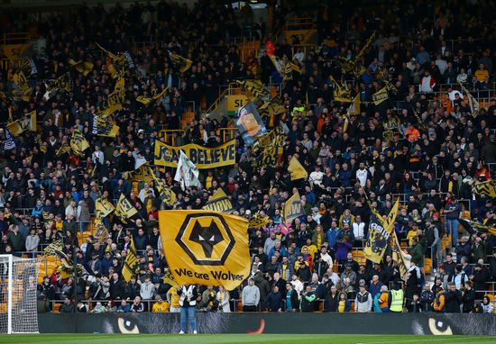 Wolverhampton Wanderers Fans Wave Flags Editorial Stock Photo - Stock ...