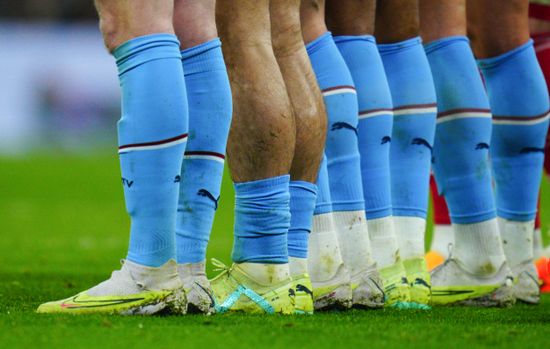 Manchester City Defensive Wall Detail Including Editorial Stock Photo ...