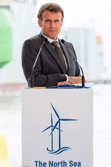 French President Emmanuel Macron Attends Signature Editorial Stock ...