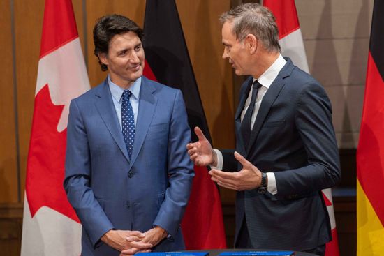 Justin Trudeau Oliver Blume Vw Ceo Editorial Stock Photo - Stock Image ...