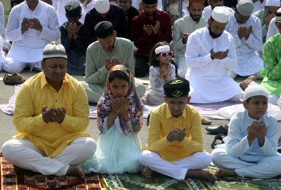 Child Offer Namaz Prayer On Occasion Editorial Stock Photo - Stock ...