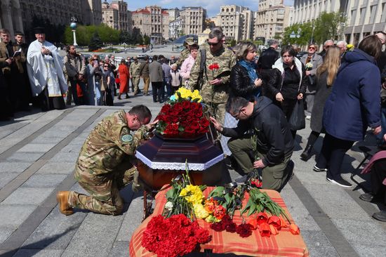 People Kneels They Pay Tribute During Editorial Stock Photo - Stock ...
