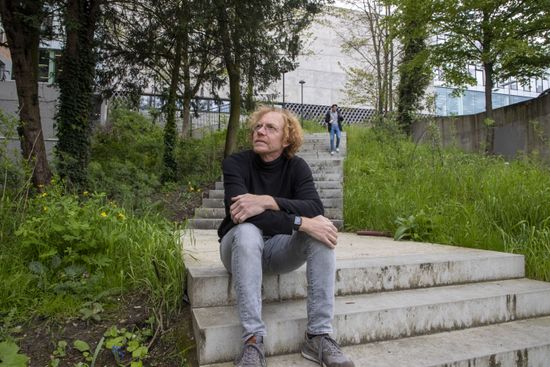 Professor Hendrik Vos Poses Photographer Interview Editorial Stock ...