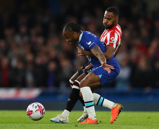 Raheem Sterling Chelsea Battles Rico Henry Editorial Stock Photo ...