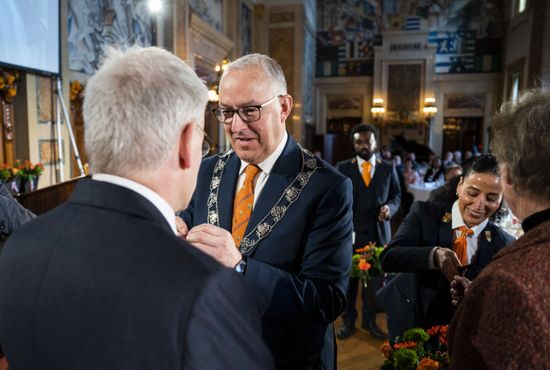 Rotterdam Mayor Ahmed Aboutaleb Presents Royal Editorial Stock Photo ...