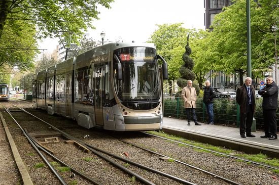 Illustration Picture Shows Stibmivb Tram New Editorial Stock Photo ...