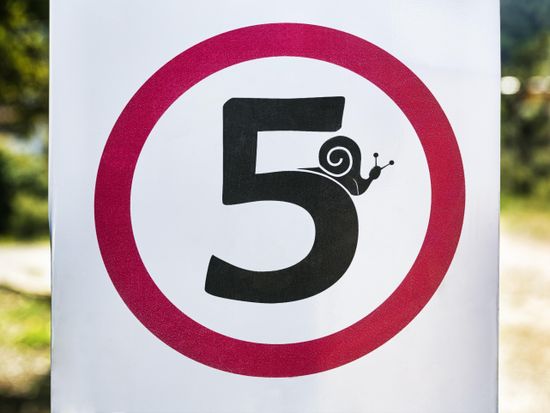 Homemade Original Traffic Sign Number 5 Editorial Stock Photo - Stock ...