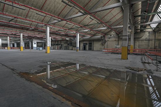 Empty Factory Hall Former Paper Mill Editorial Stock Photo - Stock ...