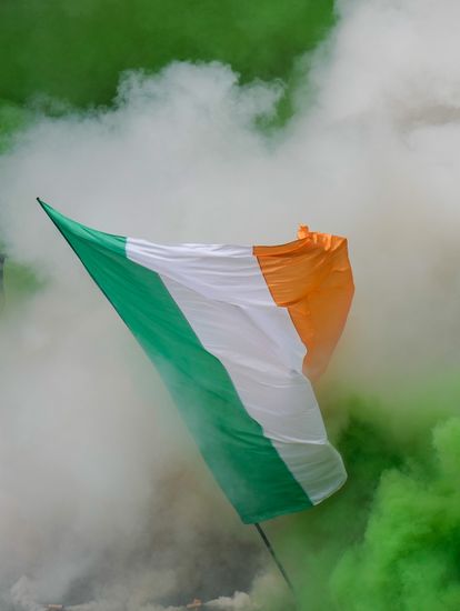 Celtic Fans Pyrotechnic Display Before Kick Editorial Stock Photo ...