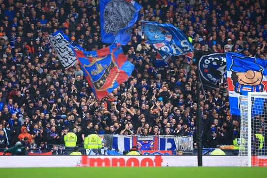 Rangers Fans Hampden Park Glasgow Scotland Editorial Stock Photo ...