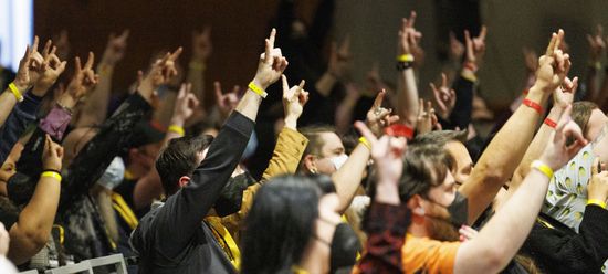 Attendees Flash Hand Symbol Shout Hail Editorial Stock Photo - Stock ...