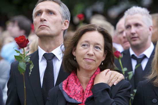 Prime Minister Jens Stoltenberg Wife Ingrid Editorial Stock Photo ...