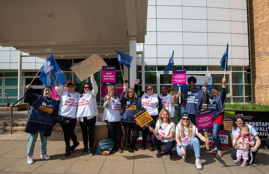 Nurses Picketing Outside Nhs Royal Berkshire Editorial Stock Photo ...