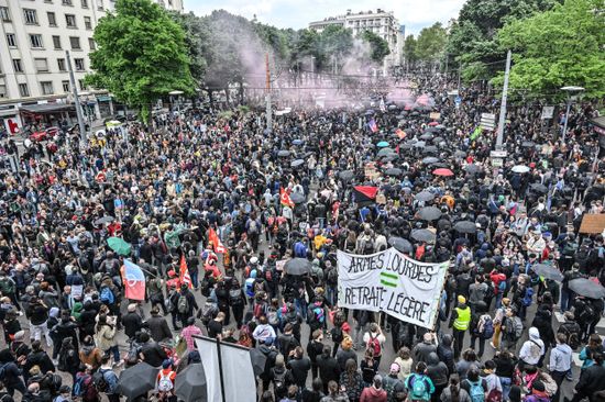 Demonstration On May Day Labour Day Editorial Stock Photo - Stock Image ...