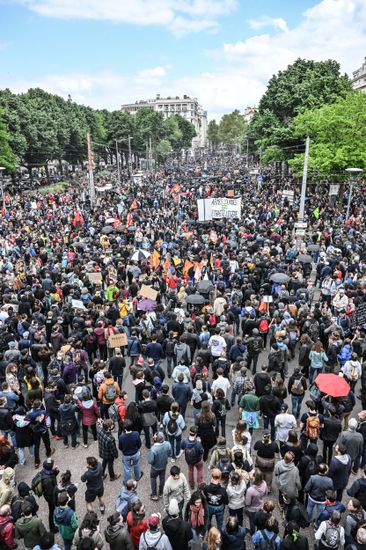 Demonstration On May Day Labour Day Editorial Stock Photo - Stock Image ...