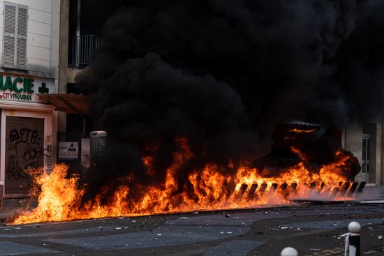 Building Set On Fire By Radical Editorial Stock Photo - Stock Image ...