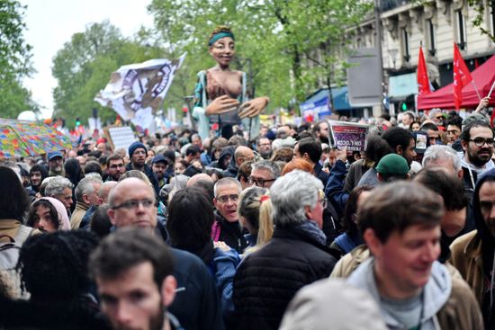Demonstration On May Day Labour Day Editorial Stock Photo - Stock Image ...