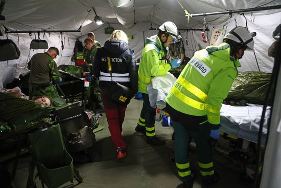 Patients Medical Staff Inside Field Hospital Editorial Stock Photo ...