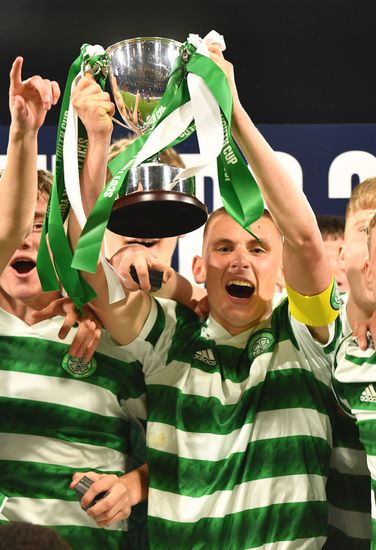 Celtic Captain Kyle Ure Lifts Trophy Editorial Stock Photo - Stock ...