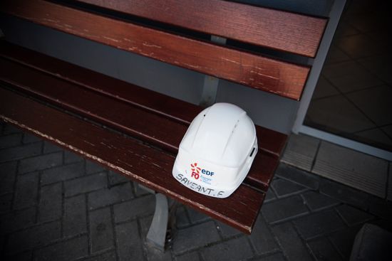 Protective Helmet Edf Worker During General Editorial Stock Photo ...