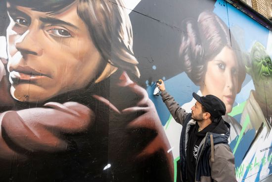 Street Artist Nacho Welles Puts Finishing Editorial Stock Photo - Stock ...