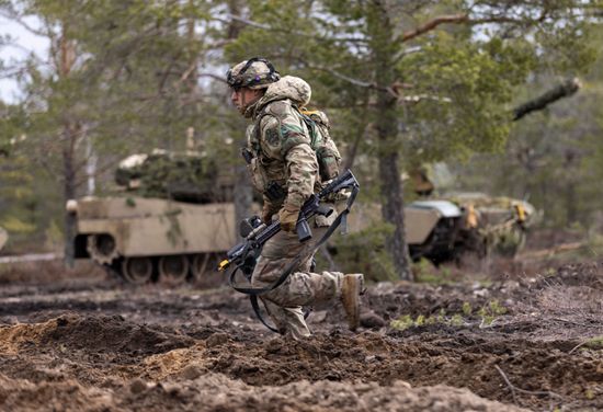 Soldiers Take Part Army Mechanized Exercise Editorial Stock Photo ...