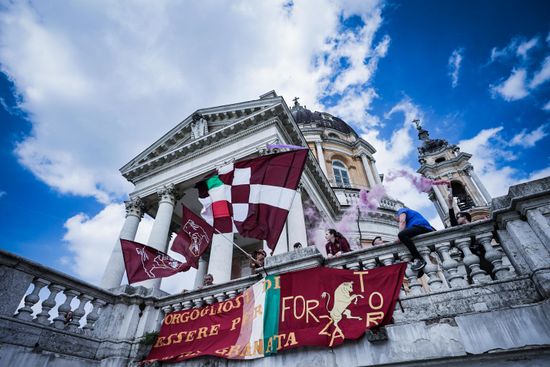 Fc Torino Supporters Wave Flags During Editorial Stock Photo - Stock ...