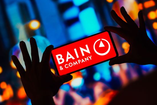This Photo Illustration Bain Company Logo Editorial Stock Photo - Stock ...