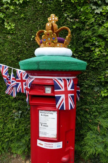 Coronation Crown Post Box Topper Has Editorial Stock Photo - Stock ...
