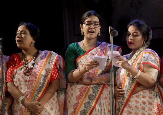 Indian Singers Perform Song By Rabindranath Editorial Stock Photo ...