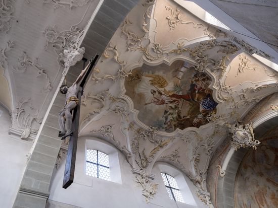 Interior Painted Ceiling Vault Catholic Parish Editorial Stock Photo ...