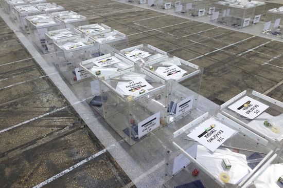 Ballot Boxes Electoral Material Preparation Center Editorial Stock ...