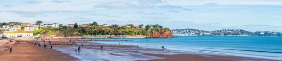 Panorama Goodrington Beach Goodrington Promenade Paignton Editorial ...