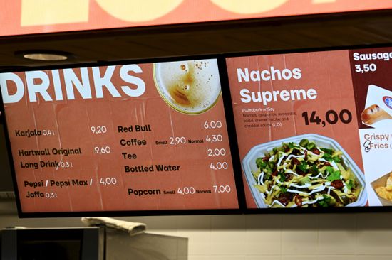 Price List Drinks Food Nokia Arena Editorial Stock Photo - Stock Image ...